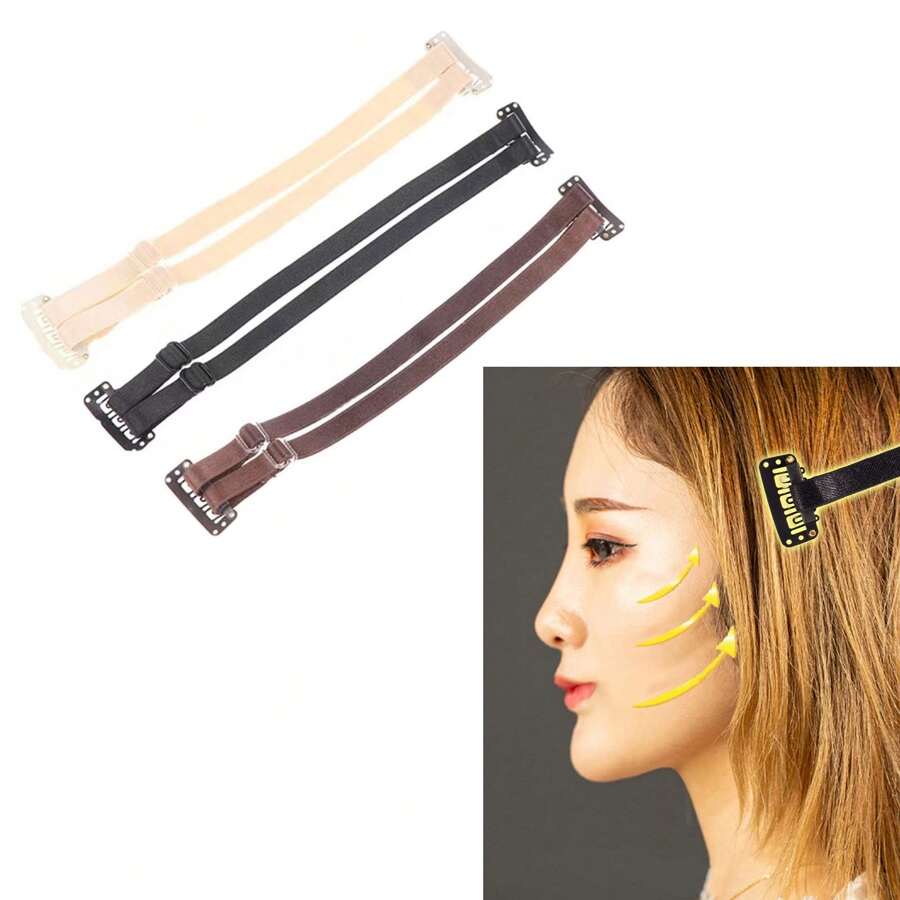 3 Pcs Invisible Face-Lift Headband, Reusable Reduce Wrinkles Daily With ...