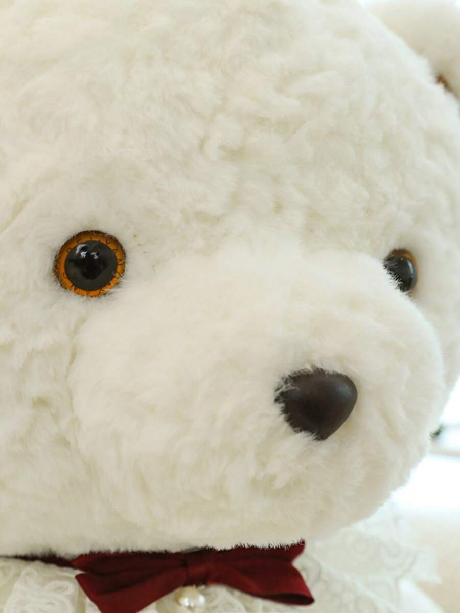Cute Lucky White Bear Plush Toy, Collectible | SHEIN UK