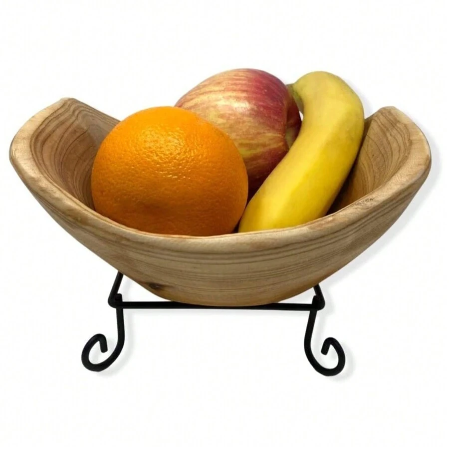 Hand Carved Wood Bowl Rectangular Shape Natural Root Wood Crafts Bowl ...