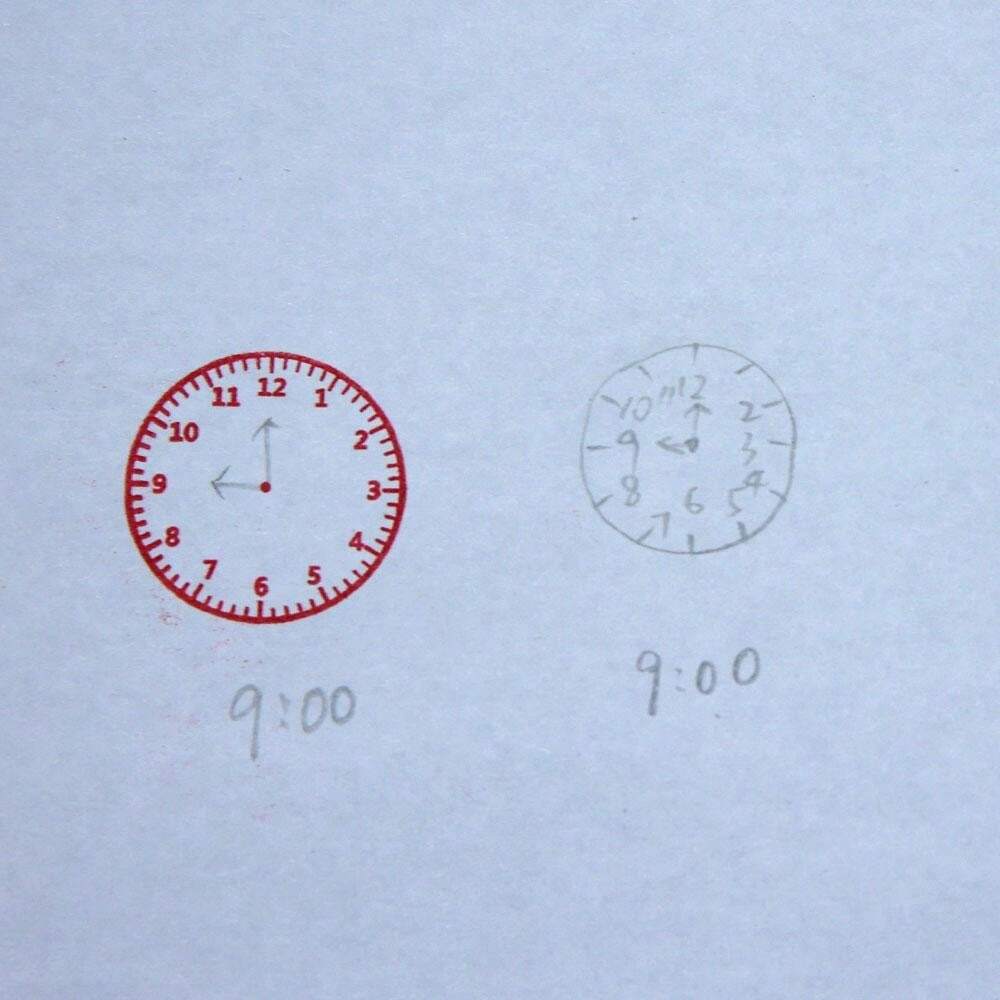 Round Teacher Stamp - Digital And Analog Clock Stamp - Self-Inking ...