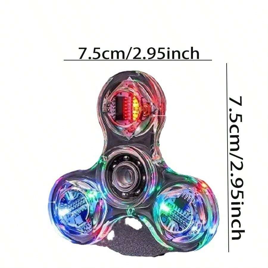 1Pc Fingertip Crystal Gyroscope LED Luminous Transparent Flash ...