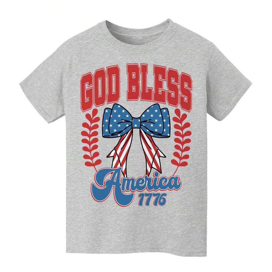 Nearly There God Bless America Ribbon 1776 Kids Tween Unisex Graphic ...