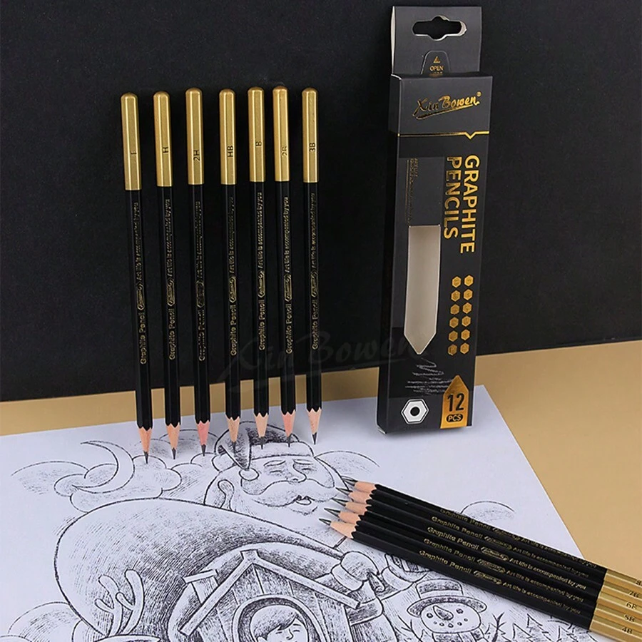 12pcs Drawing Pencil Set, Sketching & Charcoal Pencils, Dedicated For ...