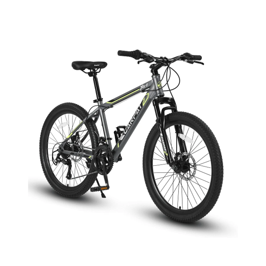 S24102 24 Inch Mountain Bike Boys Girls, Steel Frame, Shimano 21 Speed ...
