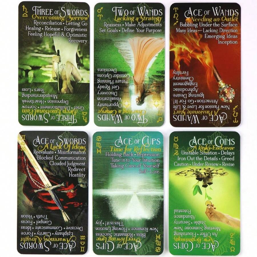 In2it Deck With Keywords 78 Cards Oracle Cards Card Deck For Beginners Learning Deck With