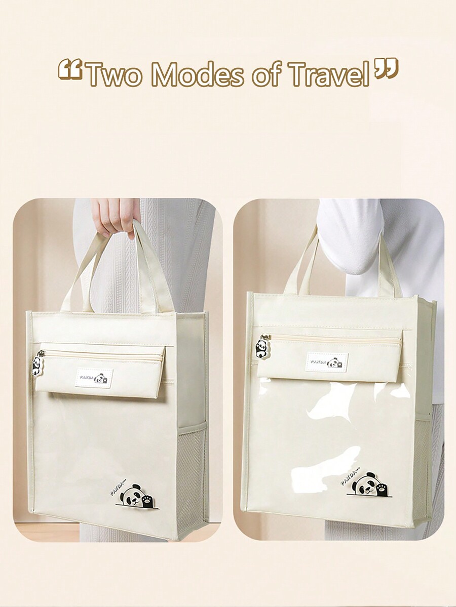 1pc Tutoring Bag Pencil Bag Canvas Storage File Bag Carrying Book Bag ...