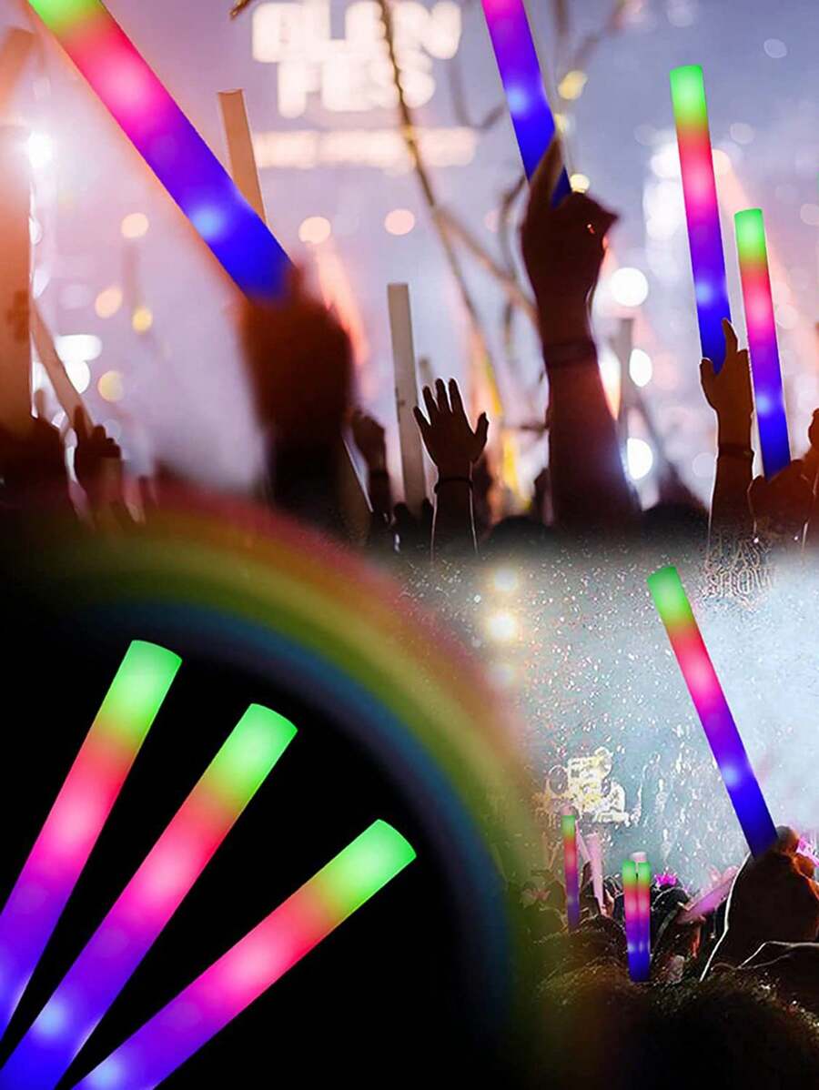 1PC LED Foam Sticks Light Up Connection Sticks Party Favors, Blue, Red ...