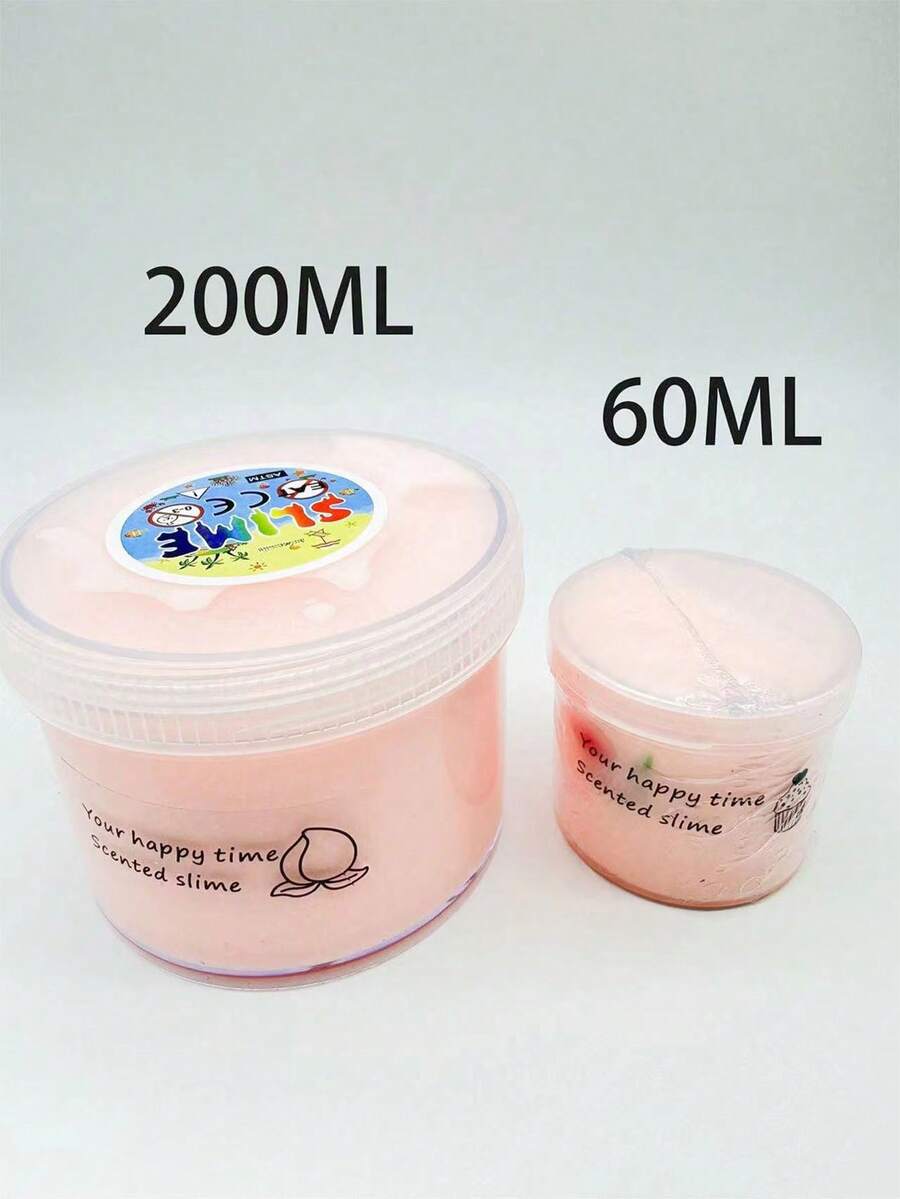 1pc 200ml Elastic Apricot & Peach Butter Slime Crystal Mud, Scented ...