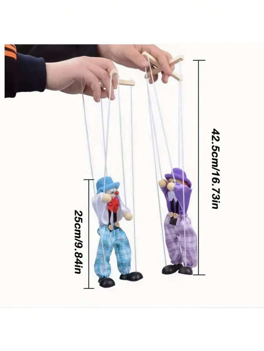 1pc Handmade String Puppet Toy, Clown On A String Handicraft Doll, Fun ...