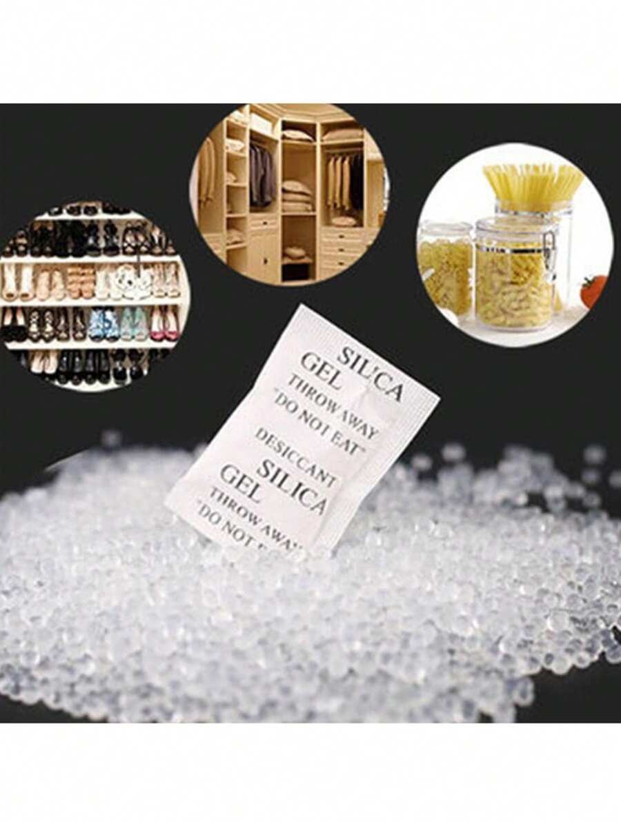 50 Packs Silica Gel Desiccant Moisture Absorbing Beads For Clothing ...