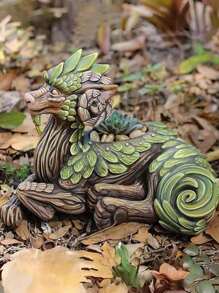 1pc Creative Tree Dragon Figurine Planter, Succulent Planter, Garden ...
