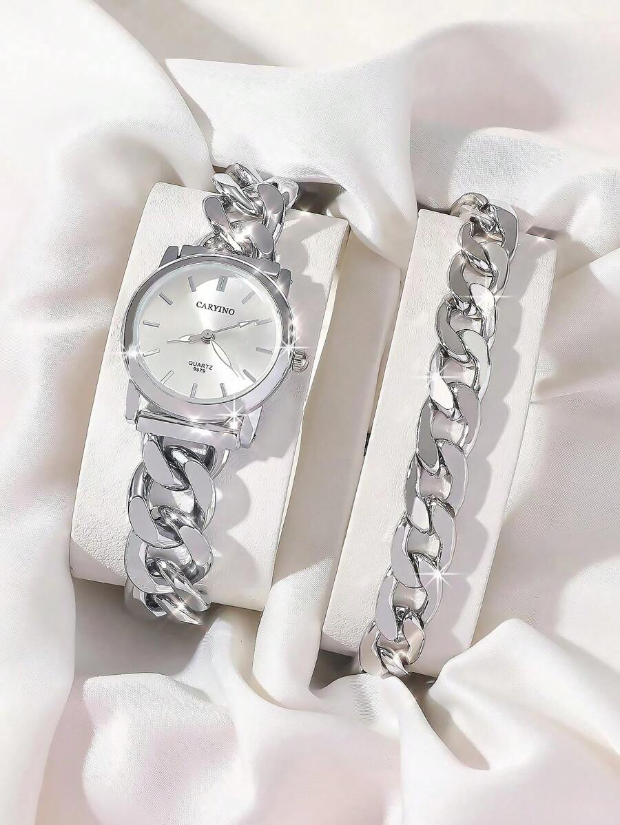 CARYINO Fashionable Simple Asymmetrical Bracelet And A Stainless Steel ...