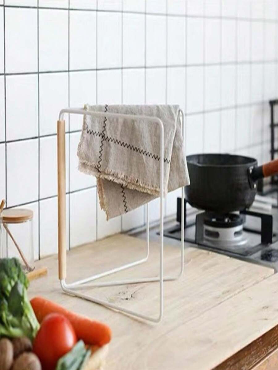 Rag Storage Rack Cloth Shelf Holder Organizer Iron Multifunction ...