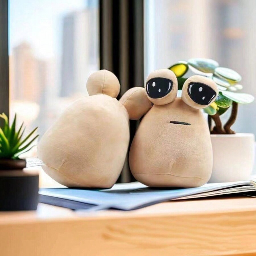 Pou Plush, Alien Pou Plush Toy, Kawaii Alien Stuffed Plush Doll Game ...