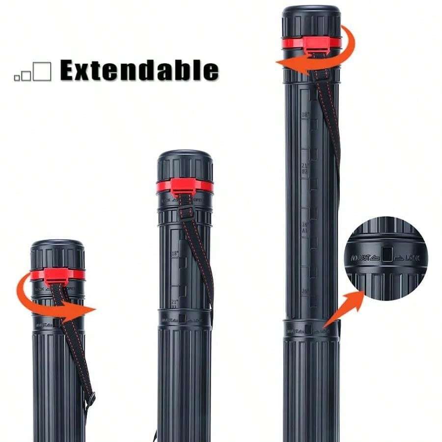 Poster Tube, Expandable Blueprint Carrying Transport Tube, Black ...