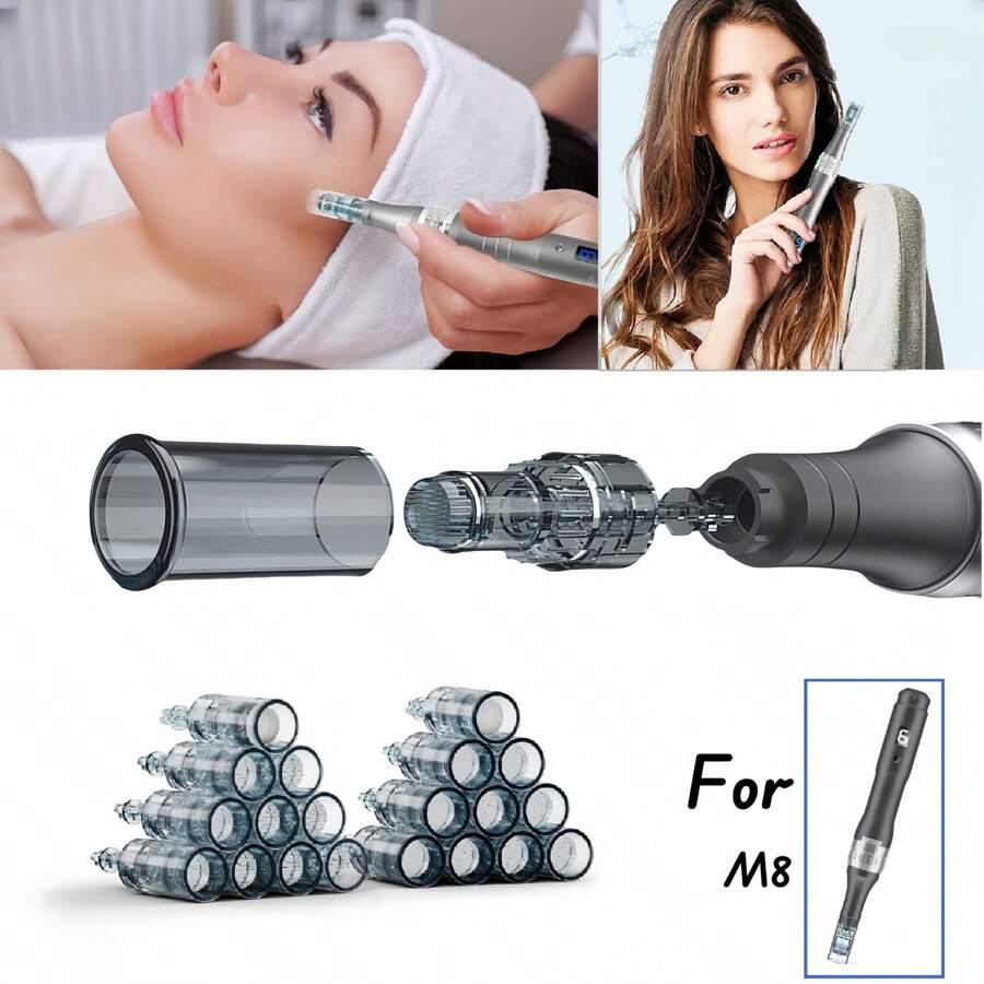 10/5PCS Professional Cordless Microneedling Pen Replacement Cartridges ...