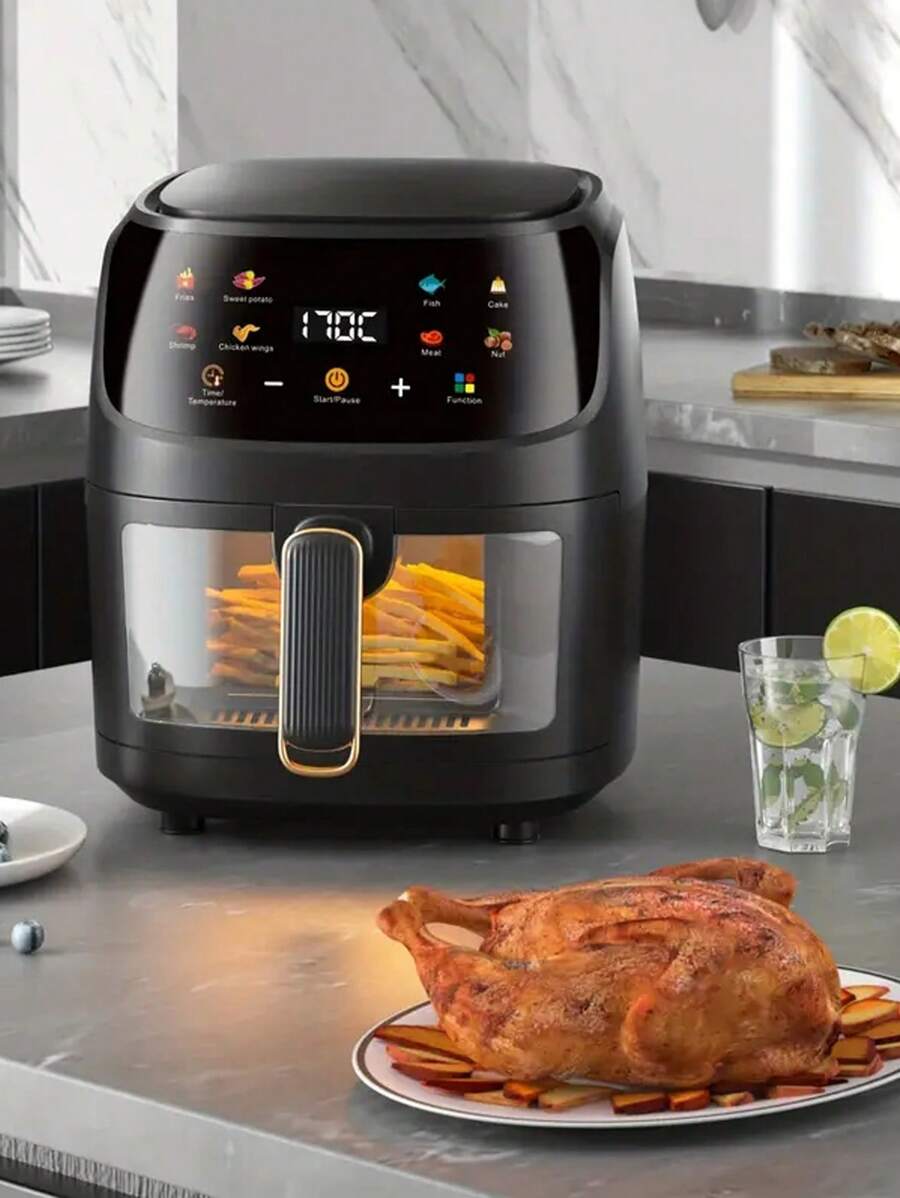 Air Fryer Oven -6-Qt Basket Style Stainless Steel Air Fryer Dishwasher ...