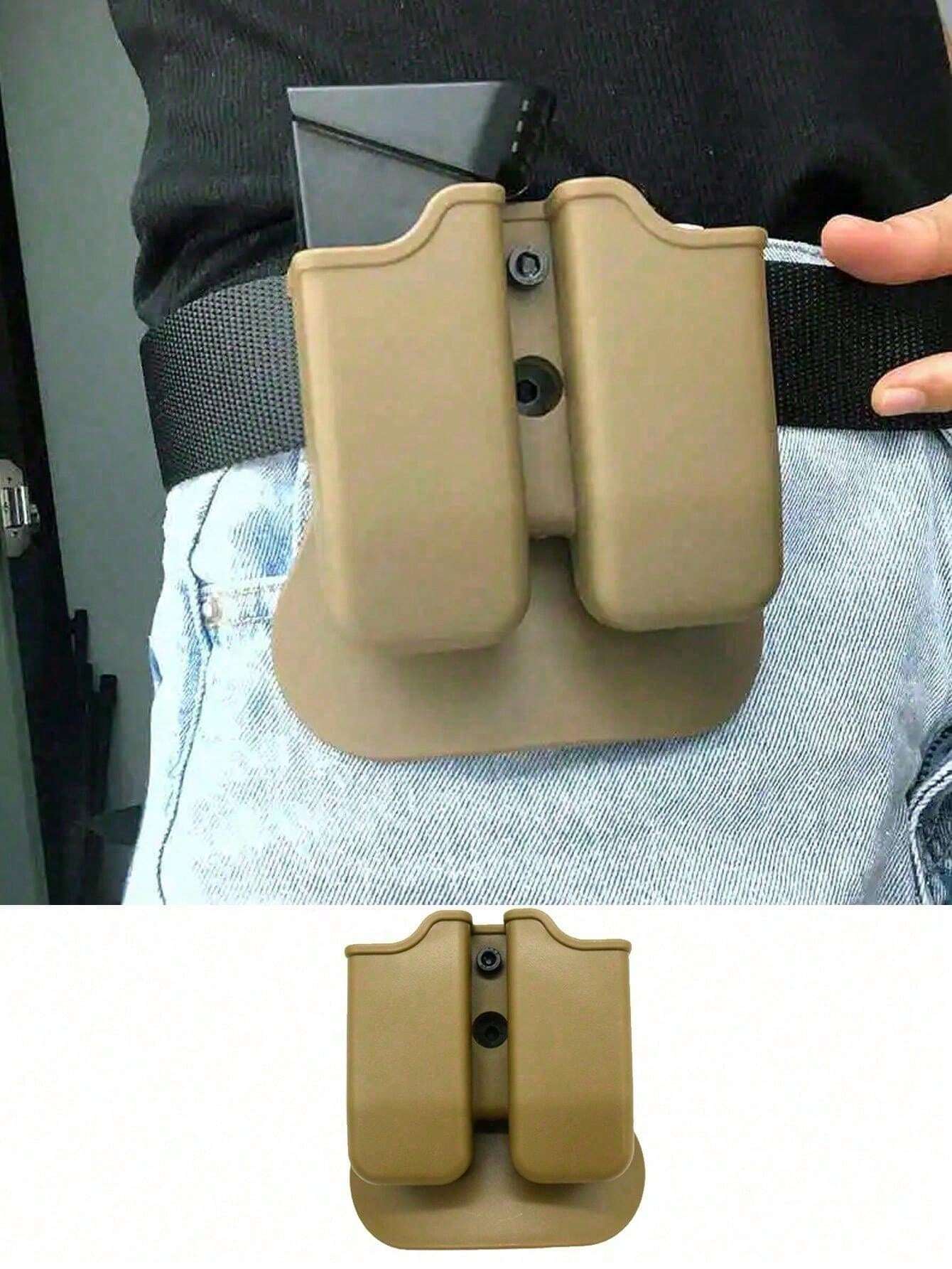 1pc Double Magazine Holster Gun Holster Waist Bag,Universal 9mm .40 ...