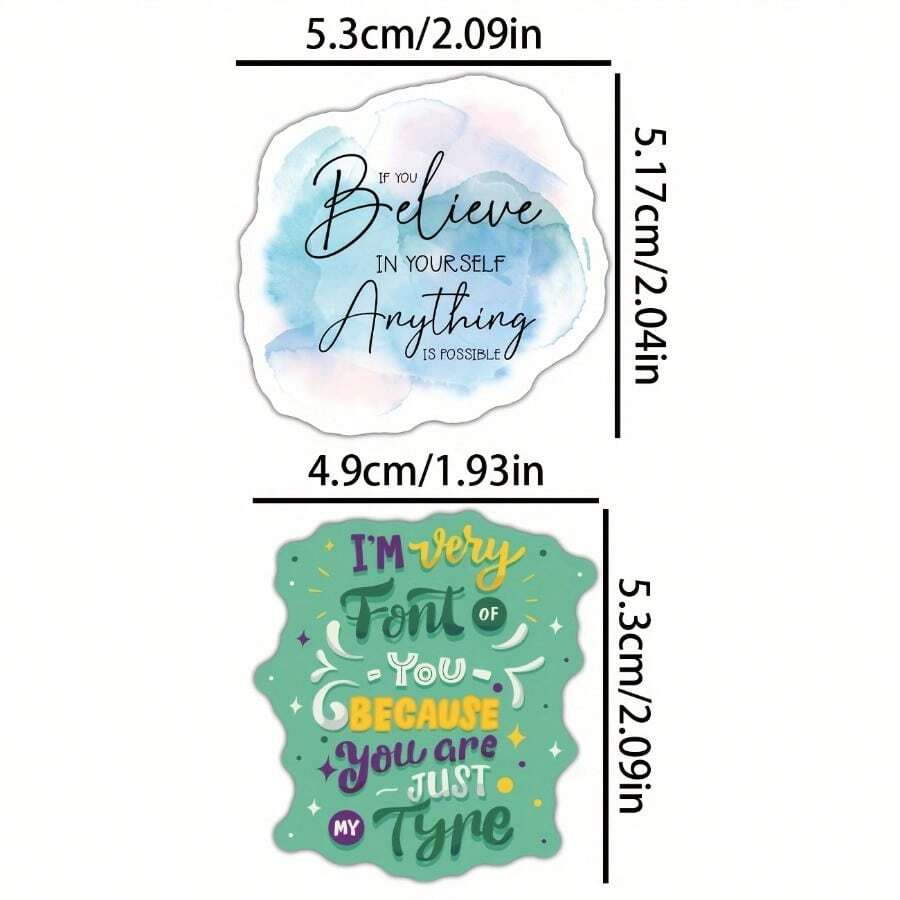 100pcs Motivational Quote Stickers, Inspirational Words Stickers, Vinyl ...