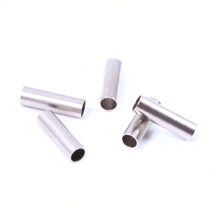 50PCS/Bag Single Barrel Crimping Sleeves Fishing Line Wire Leader ...