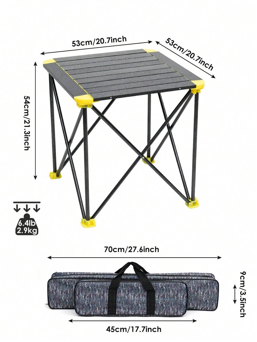 Portable Camping Table Ultralight Aluminum Camp Table Folding Compact ...