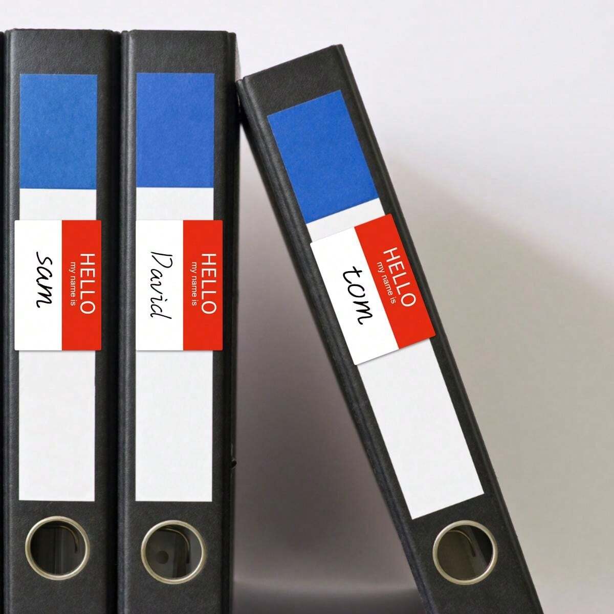 10 Blatt Hallo-My-Name-Sticker, rot Namensschild-Labels, Aufklebbare ...