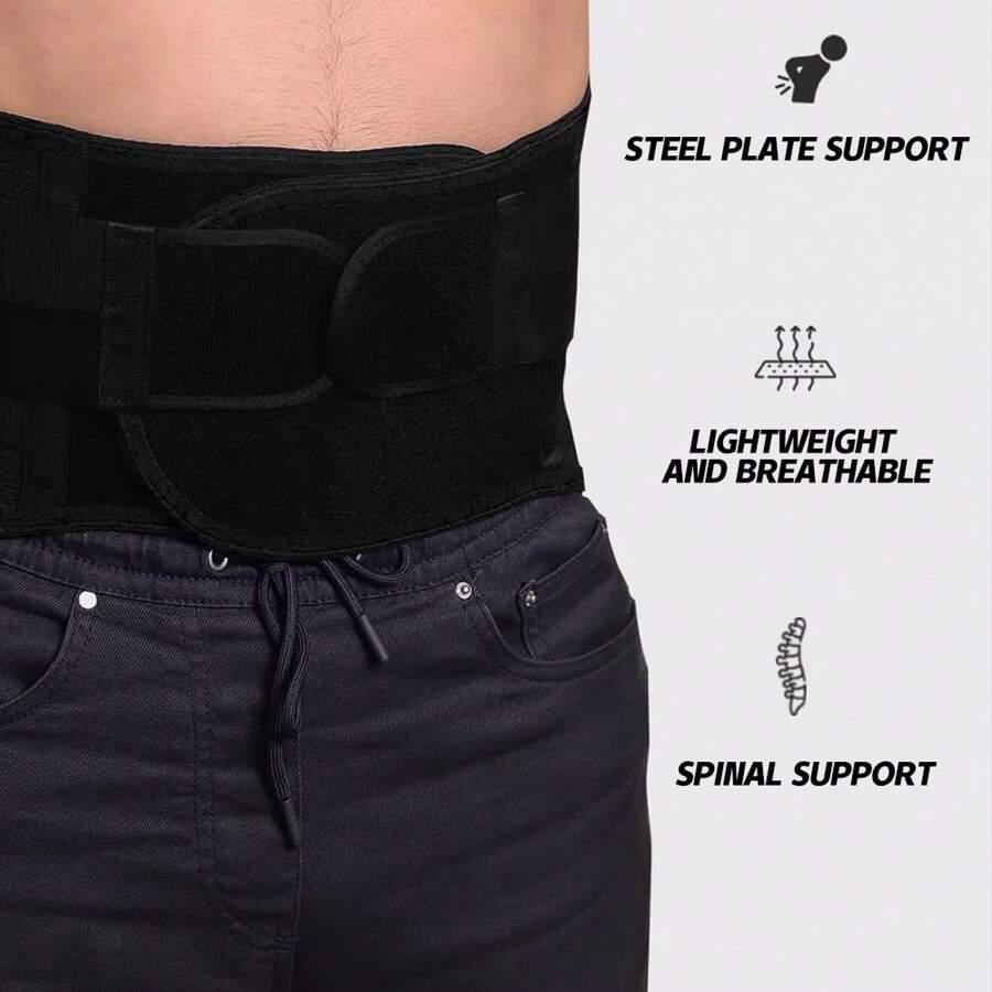1pc Back Brace For Women Men With Ergonomic Curved Spine Support And ...