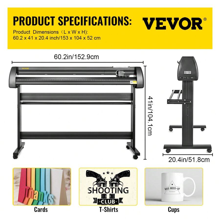 VEVOR VEVOR Vinyl Cutter Plotter Machine 53 Signmaster Software Sign ...
