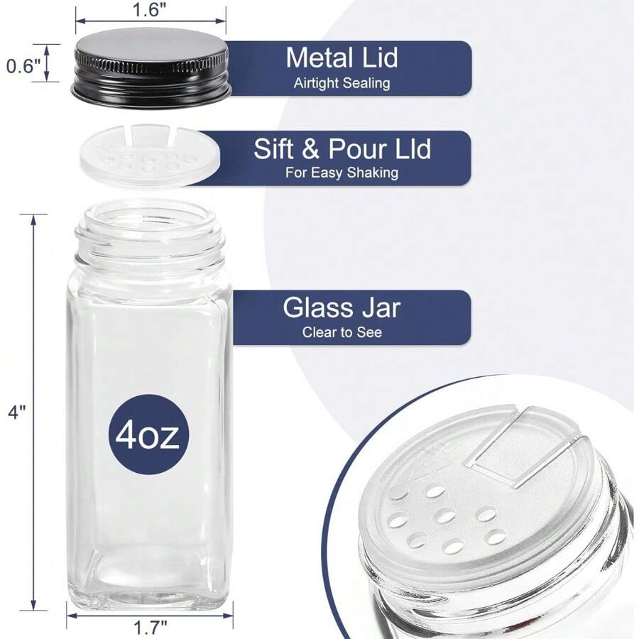 Spice Rack Organizer For Cabinet, Spice Organizer With 28 Empty Spice ...