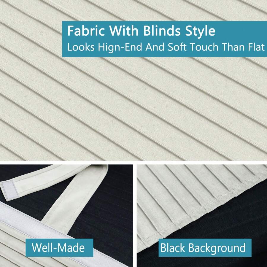 1 Panel Cream White French Door Curtains Door Blinds Style, Blackout ...