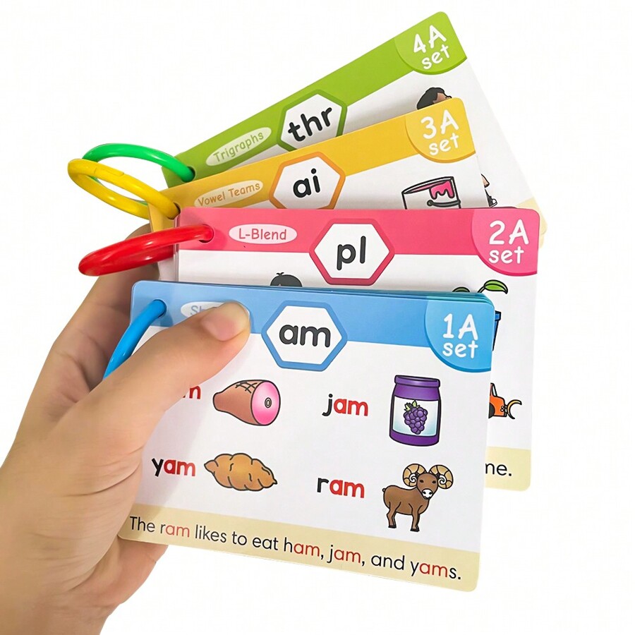 118 Groups English Phonics Flashcards For Kids Baby Learning English ...
