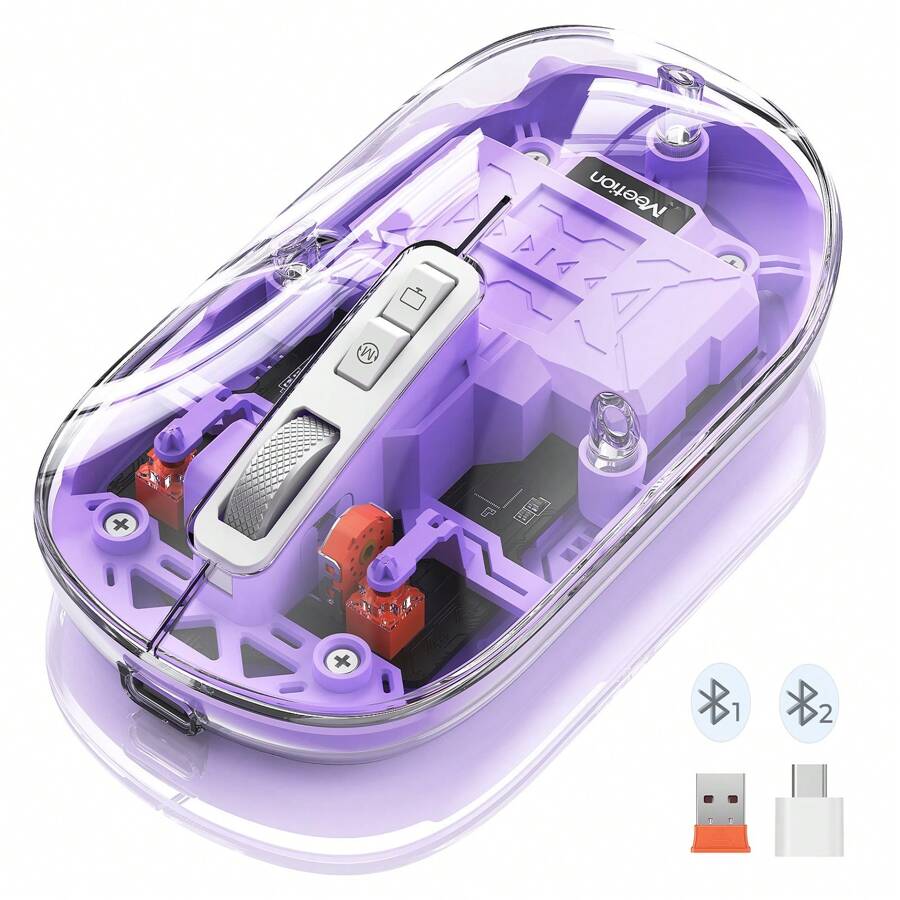 Mouse Bluetooth sem fio, mouse transparente, mouse de escritório ...