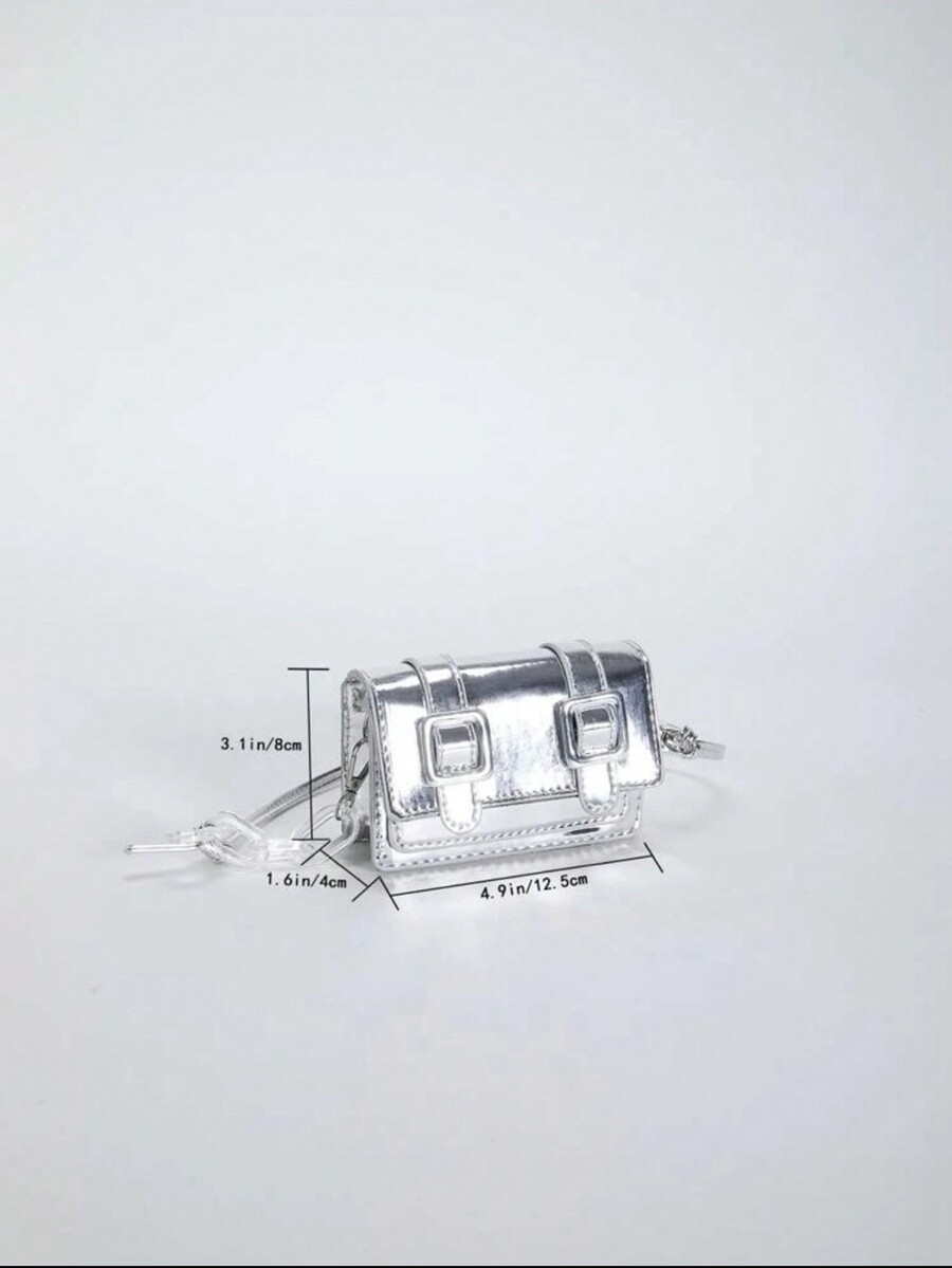 Minimalist Square Bag Mini Flap Metallic , Funky, Punk & Bag For Street ...