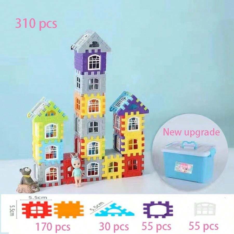 Large House Building Blocks, Plastic Interlocking Building Set With ...