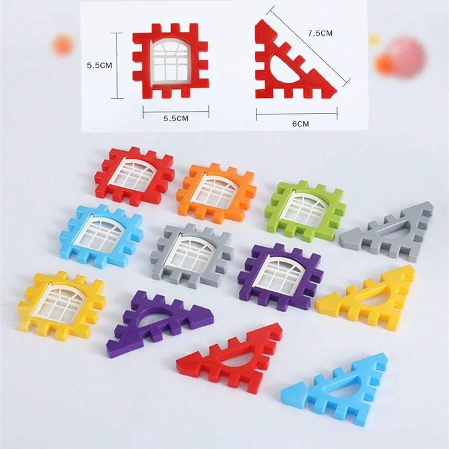 Large House Building Blocks, Plastic Interlocking Building Set With ...