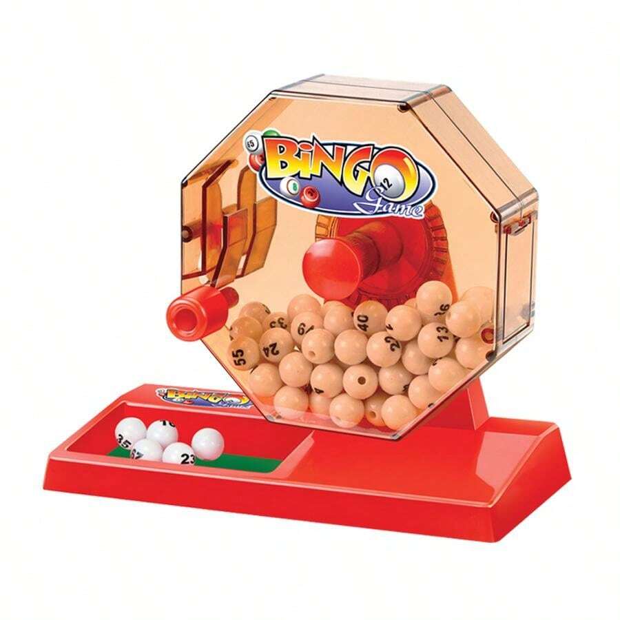 1 Stück Bingo-Spielset mit 75 Zahlen auf den Bällen, rollender Käfig ...