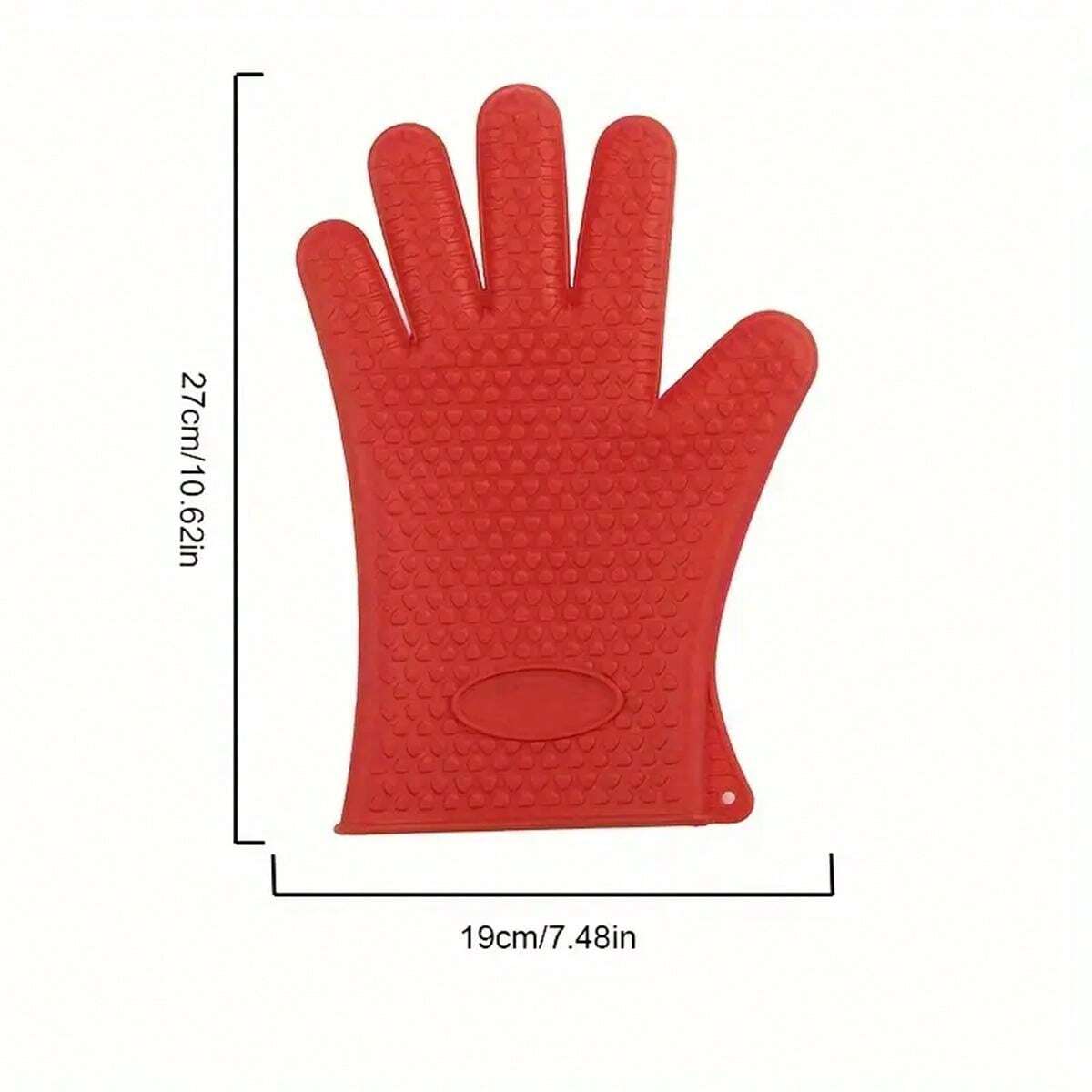 1 Pair Of Premium Thick Heat Resistant Silicone Gloves - Waterproof ...