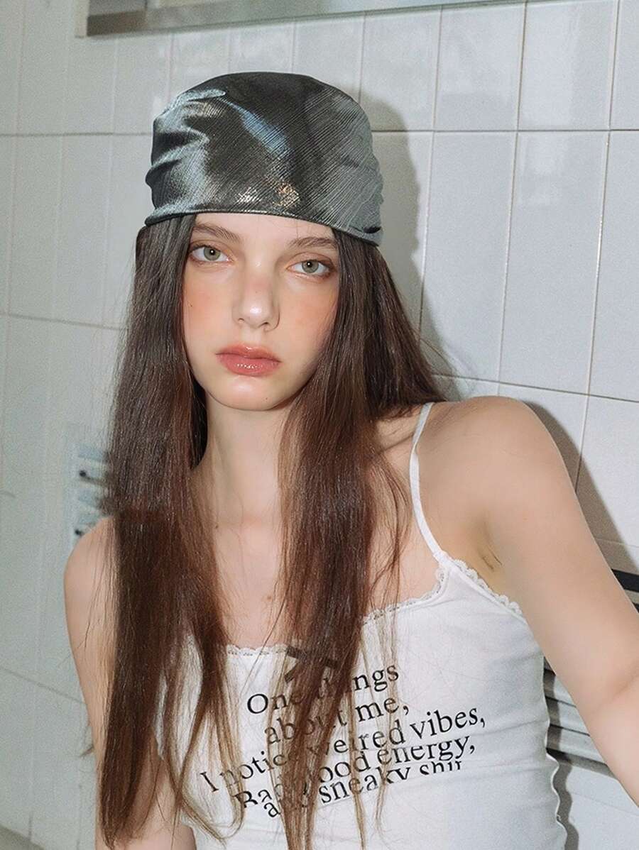 The Liquid Silver Retro Europe And Spice Girl Silk Scarf Wraps The ...