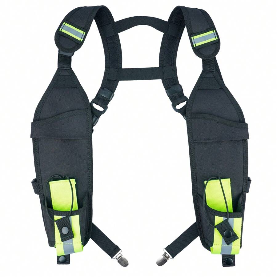 1pc Universal Double Radio Shoulder Harness Holster, Two Way Walkie ...