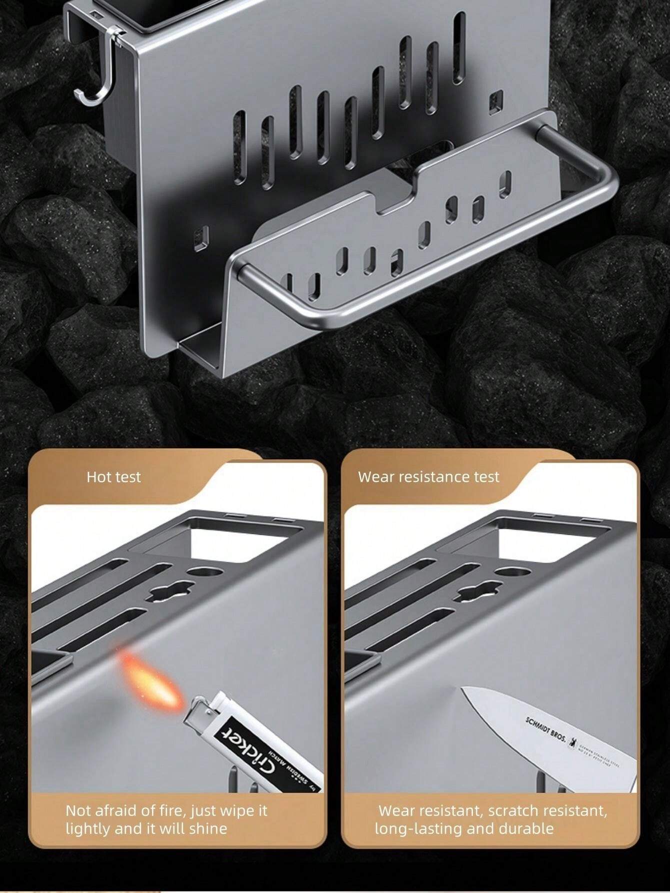 A Kitchen Multi-Functional Wall-Mounted Knife Rack, Knife And Scissors ...