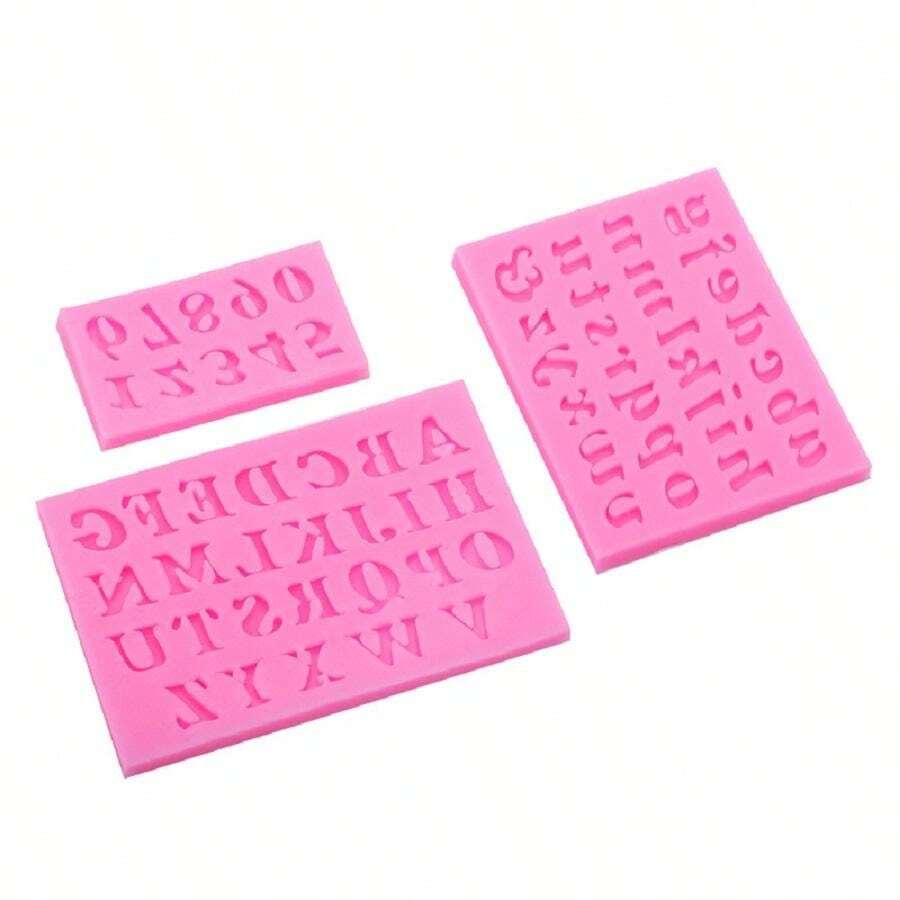 DIY Fondant Molds Set, Silicone Molds With English Letters And Numbers ...