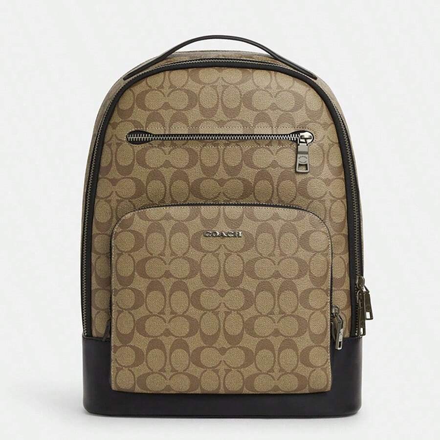 Coach Ethan Leather Backpack Large Capacity Laptop Backpack Business ...