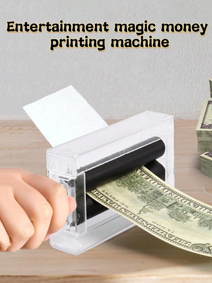 1pc Funny Money Printer Magic Trick Prop, Simple White Paper To ...