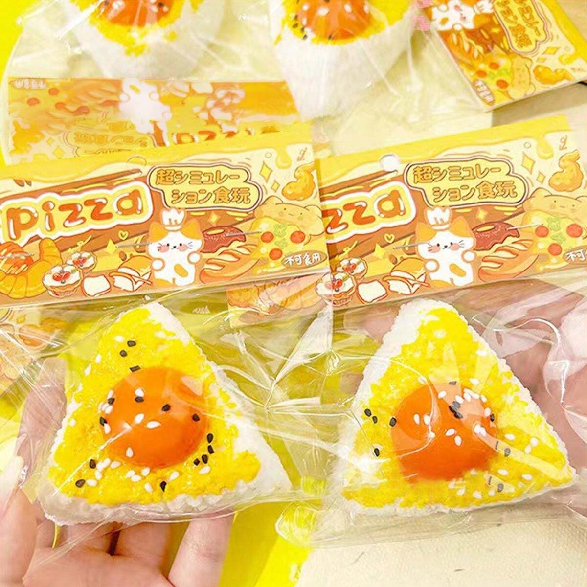Sesame Triangle Rice Ball Shaped Anti-Stress Toy, Easy To Squeeze And ...