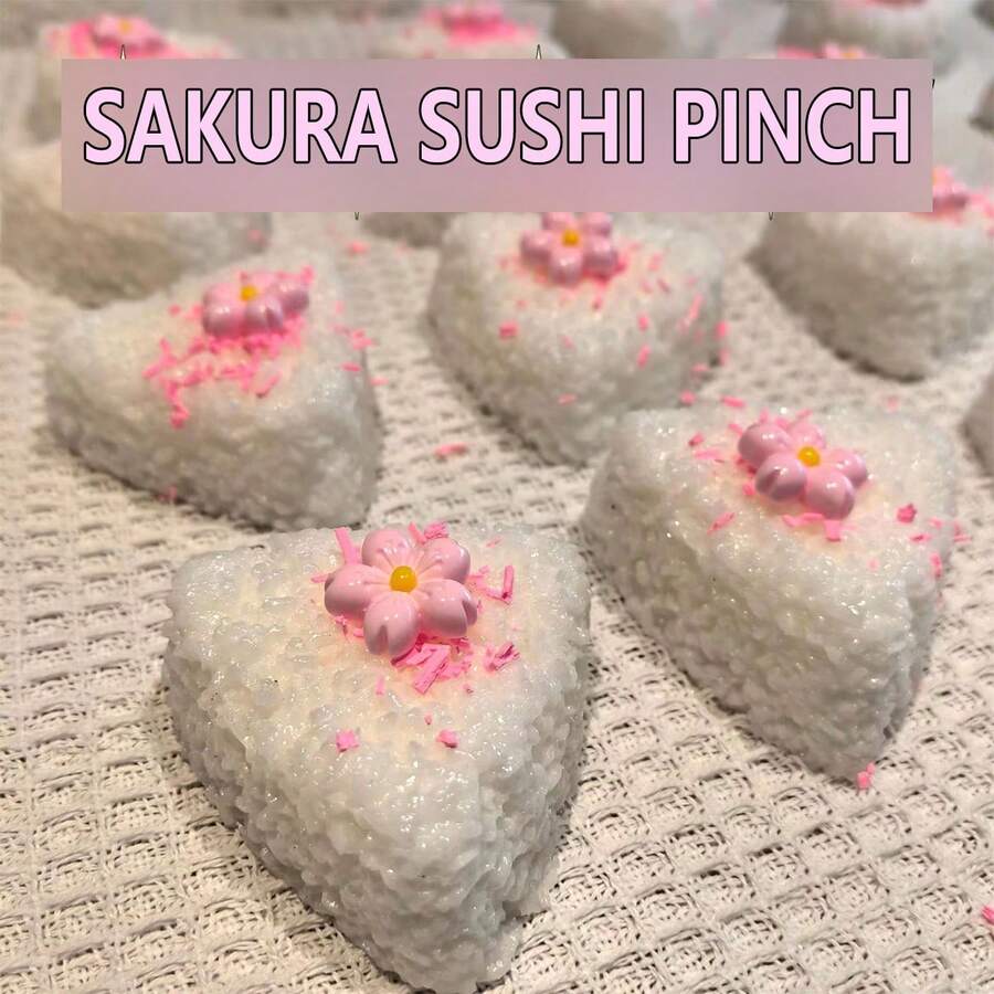 Sesame Triangle Rice Ball Shaped Anti-Stress Toy, Easy To Squeeze And ...