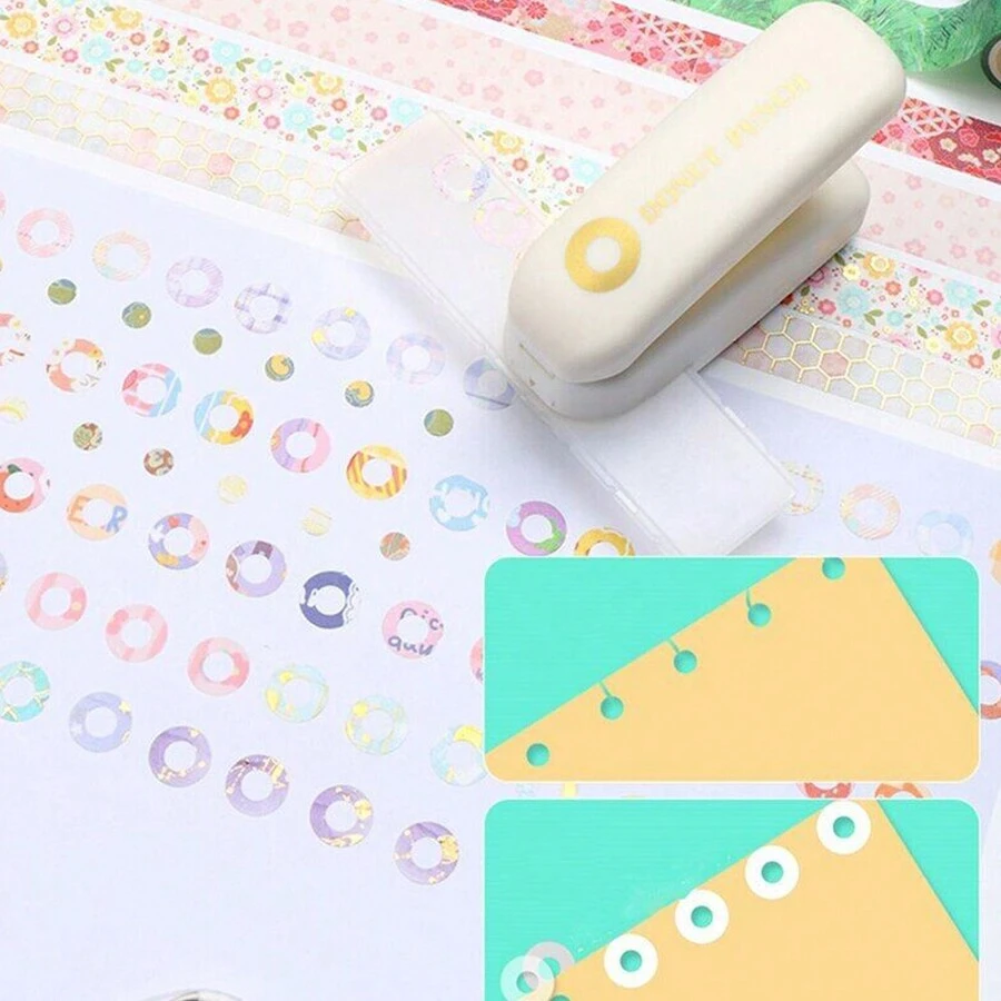1pc Paper Punch Handheld Single Hole Punch, Loose-Leaf Hole Collagen ...