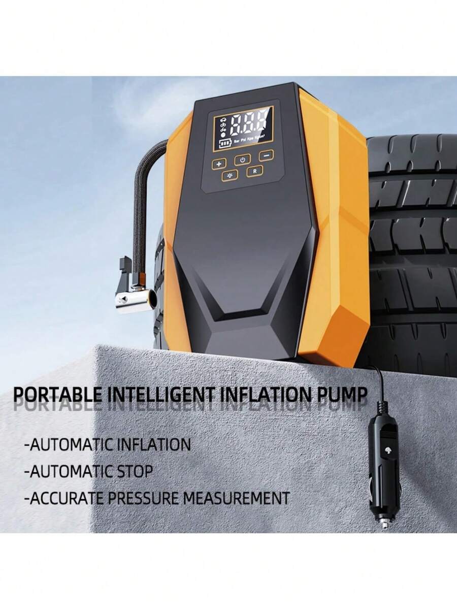 1 Set Car Mounted Inflation Pump DC Tire Inflation Pump Intelligent ...