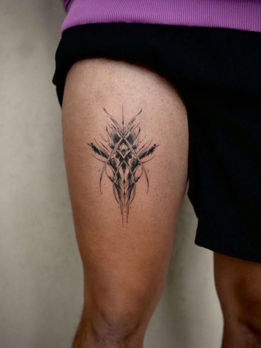 1 Peça Adesivo De Tatuagem Temporário De Pvc À Prova Dágua E Anti