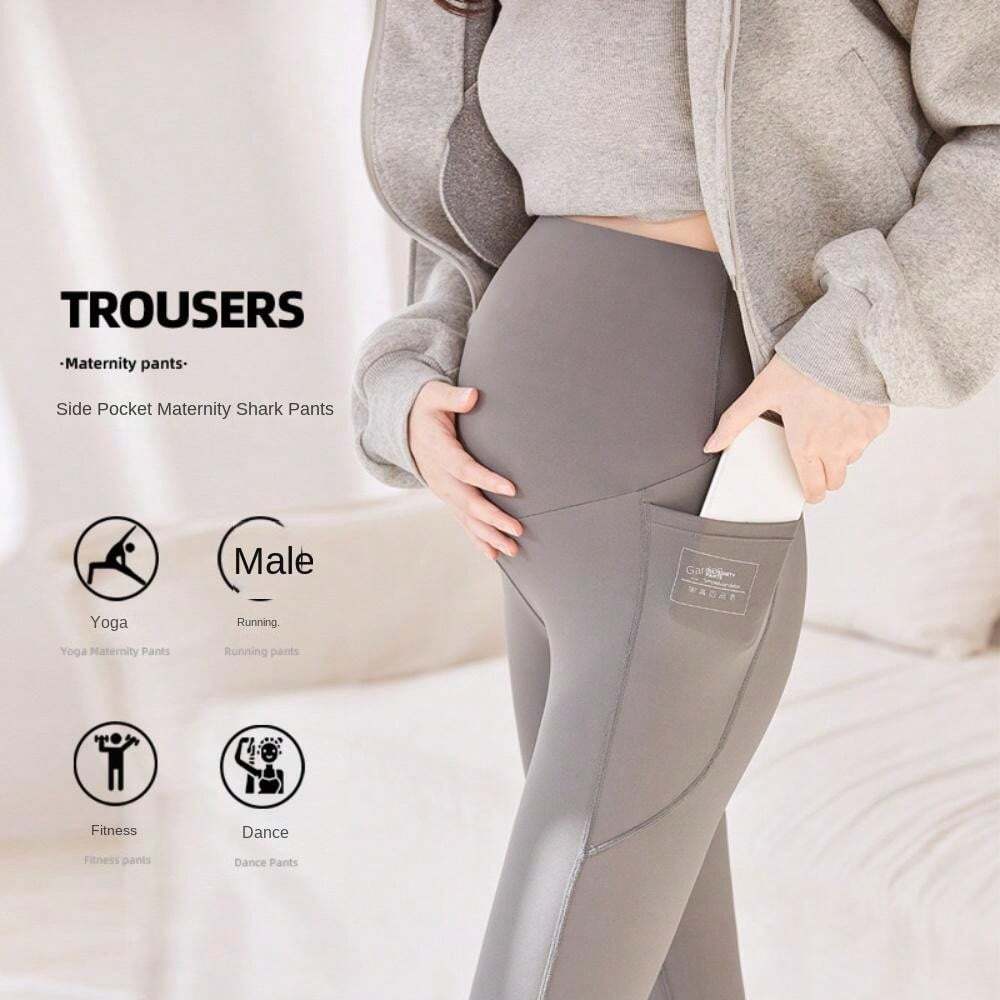 Women's Maternity Workout Leggings Over The Belly Pregnancy Active Wear ...