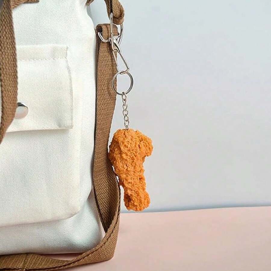 Deep Fried Chicken Keychain (1-Pack) - Realistic Drumstick And Chicken ...